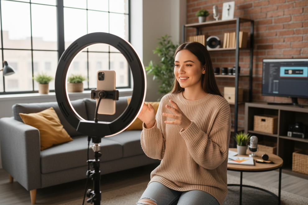 Professional LED Ring Light with Tripod - Perfect for Content Creators ...